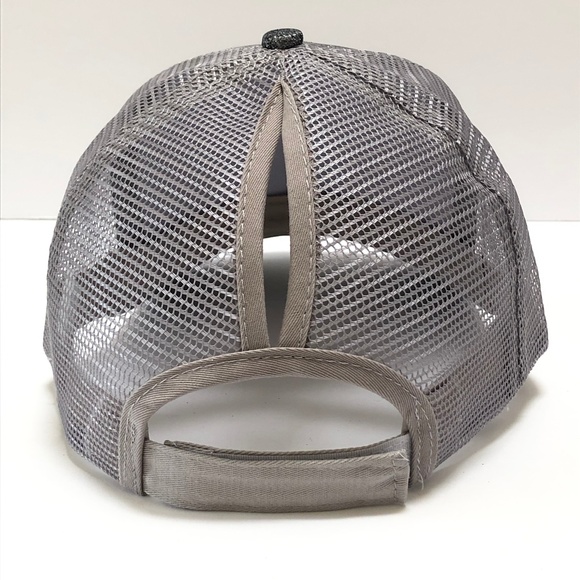 Accessories | Silver Glitter Ponytail Baseball Cap Trucker Hat | Poshmark